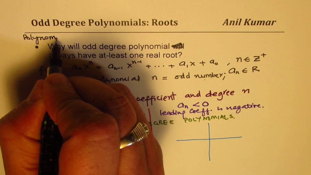 Why Odd Degree Polynomials should always have at least one real root ...