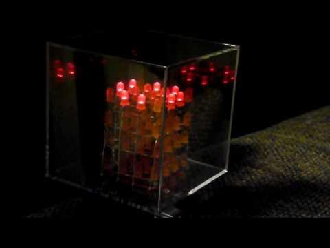 interactive arduino 4x4x4 led cube - YouTube