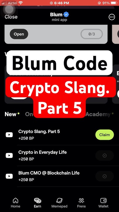 Crypto Slang. Part 5 | Blum code || blum code Crypto Slang. Part 5 #blumcode #crypto #blum - YouTube