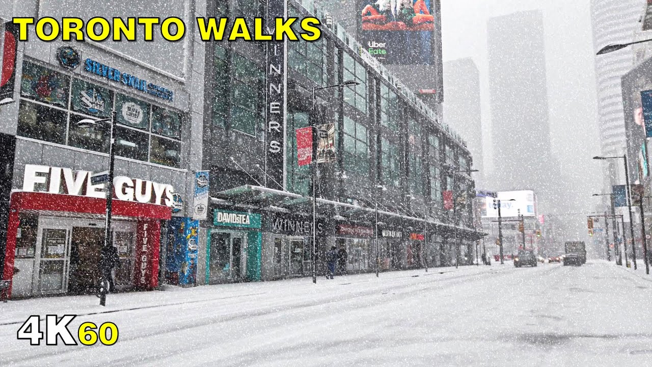 Toronto Winter Snowstorm Walk Down Yonge Street on January 26, 2021 ...