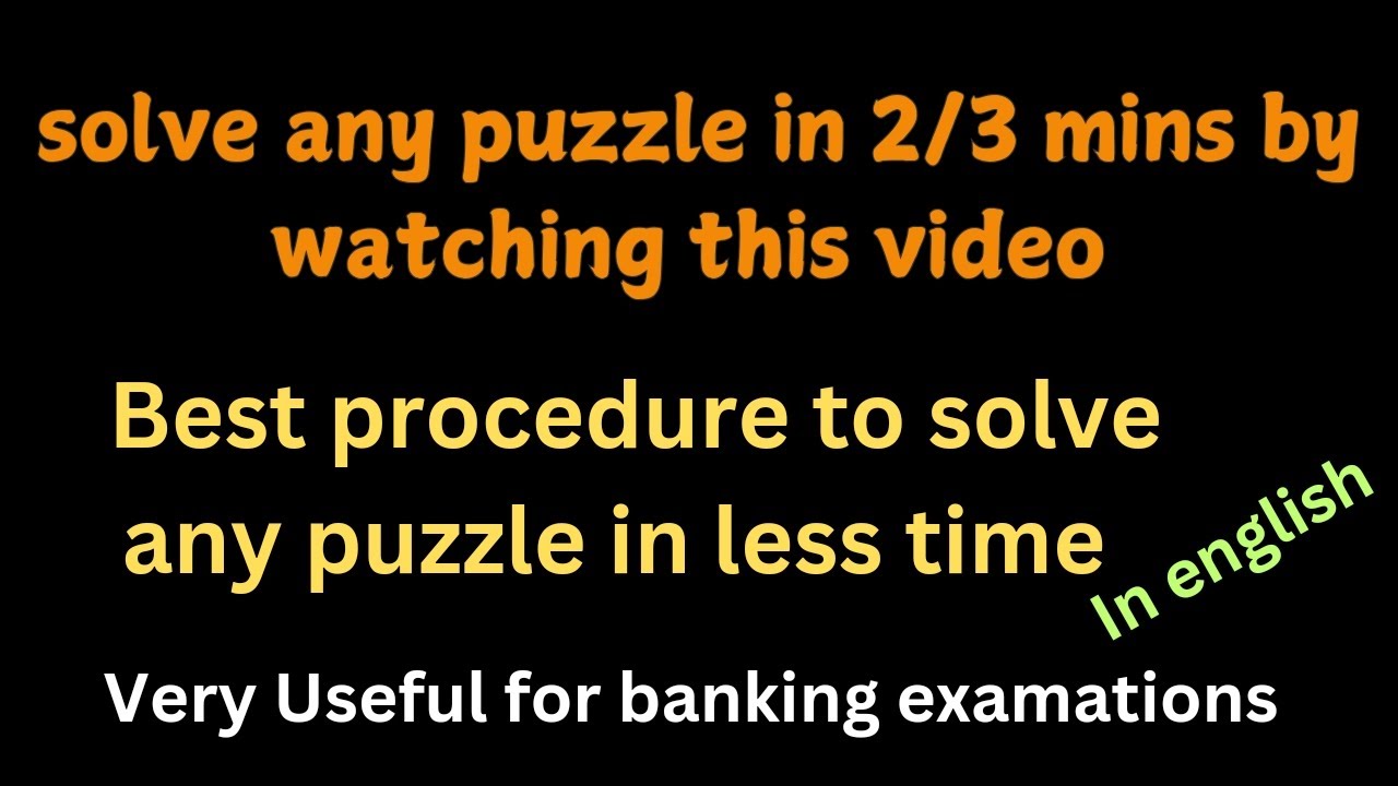 How to solve any puzzle in 2/3 mins best procedure to solve any puzzle ...
