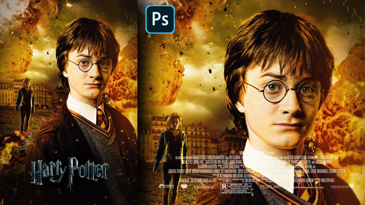 Harry Potter Movie Poster | Making Of Harry Potter Poster in Photoshop ...