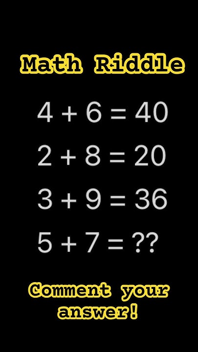 Can you guess the math riddle #mathriddles #maths #youtubeshorts #shorts - YouTube
