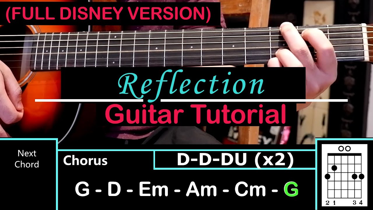 Reflection (Disney - Full Version) Guitar Tutorial - YouTube