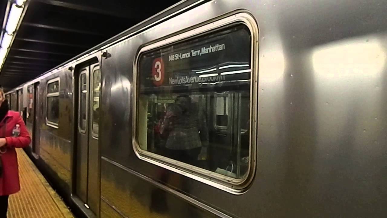 MTA New York City Subway New Lots Avenue Bound R62 (3) Express Train ...
