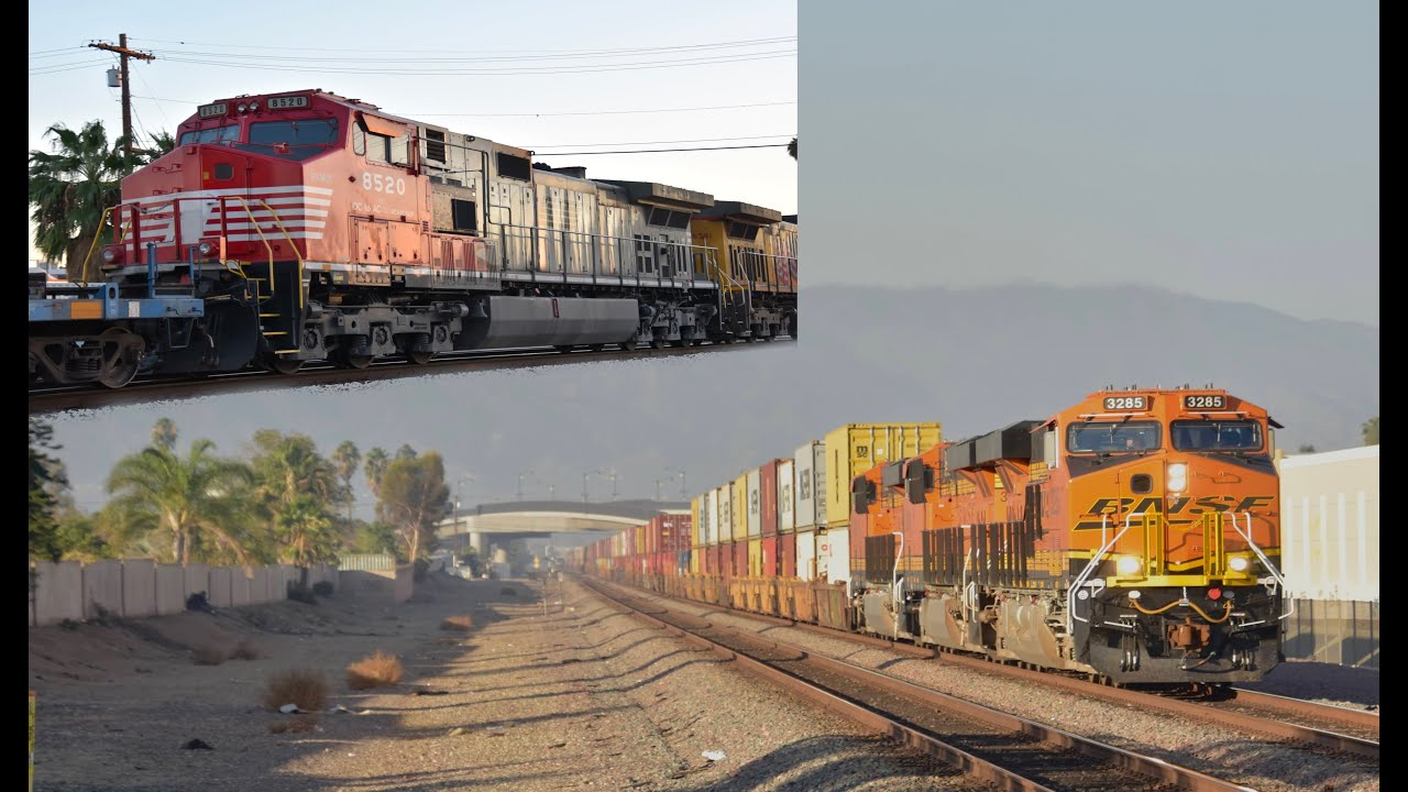 Trains of Riverside and Industry, CA feat brand new BNSF ES44ACHs and ...