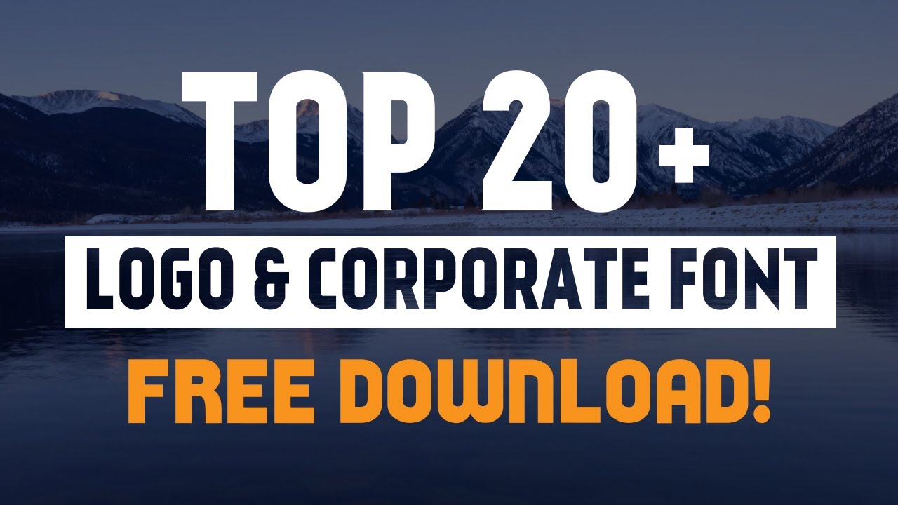 Best 20 Logo and corporate Design Fonts I Free Fonts Pack Download ...