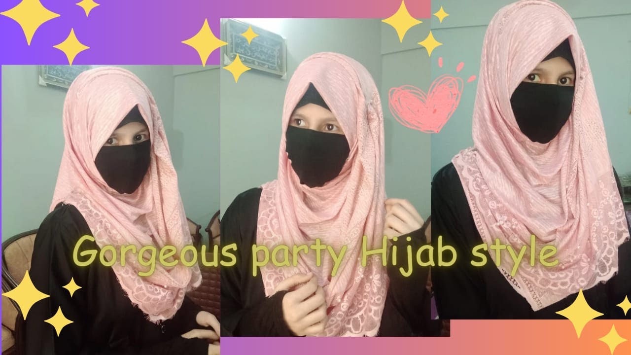 Party Hijab Style || Gorgeous Wedding Hijab Tutorial 😊 - YouTube