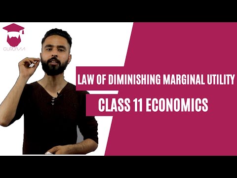 Law of Diminishing Marginal Utility || New Syllabus || Class 11 || Economics