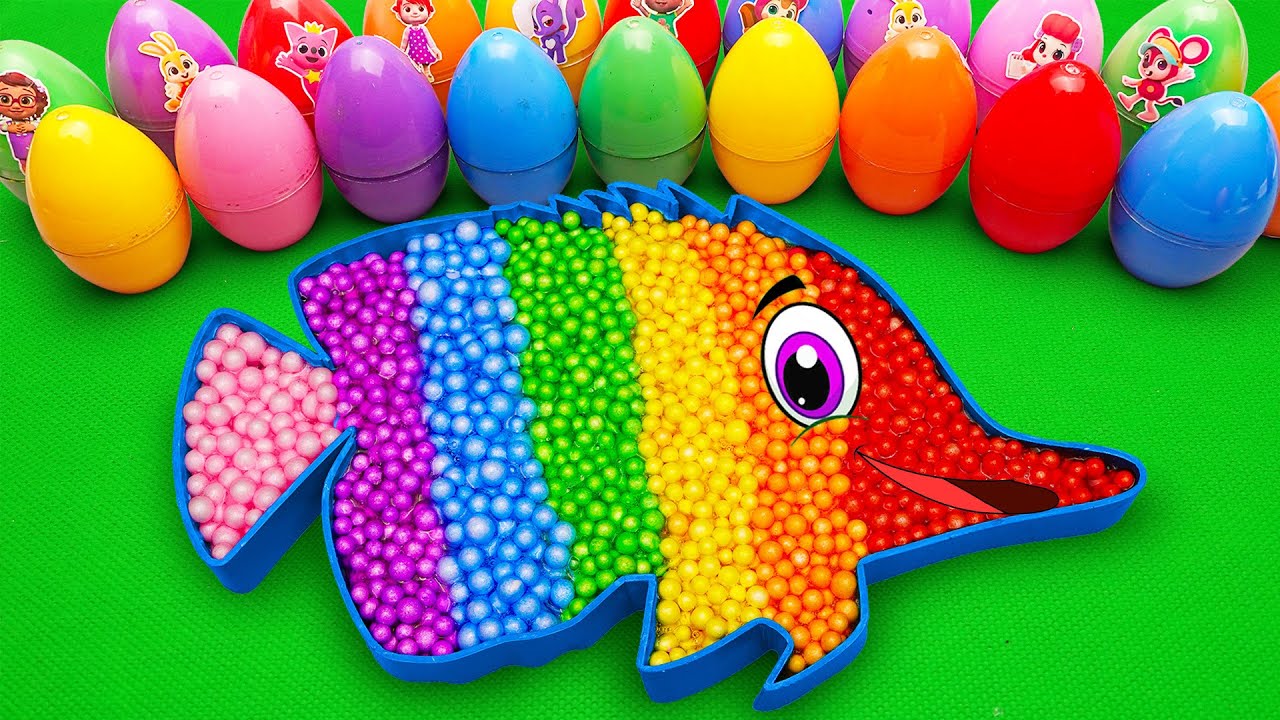 Satisfying ASMR | Making Rainbow Fish Bathtub by Mixing Floam SLIME in ...