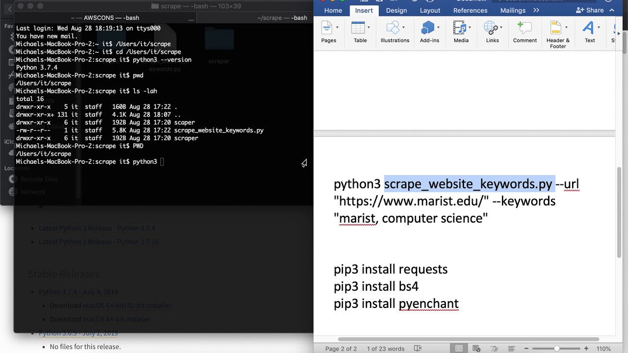 Installing Python3 and Running a Python Script - YouTube