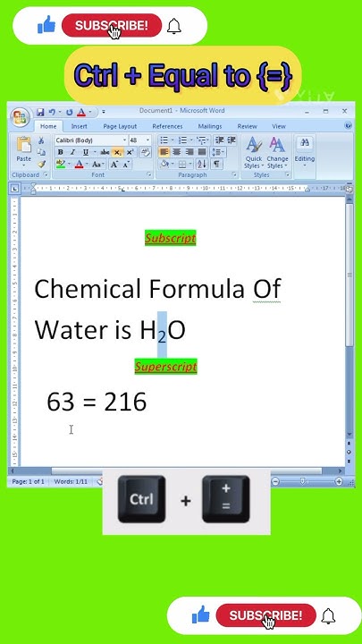 Subscript and Superscript shortcut Key in Excel // #shorts # ...