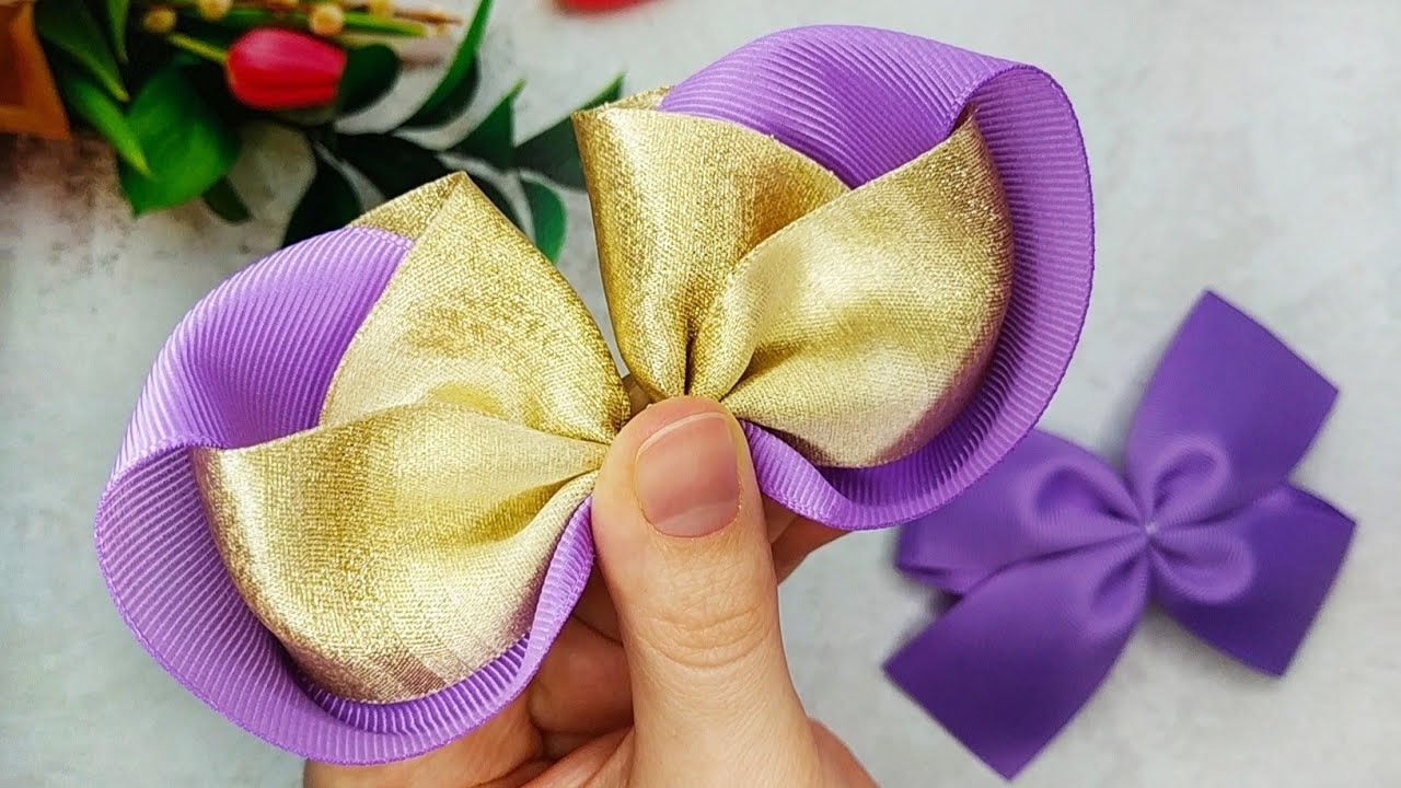 Amazing Ribbon Bow Idea - Love it - Very Easy to make - YouTube