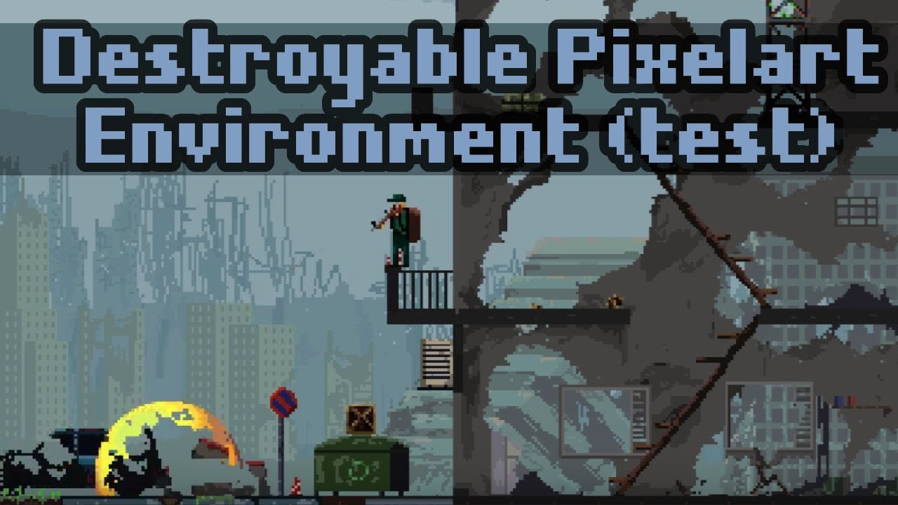 Destroyable Pixelart Environment In Scatteria - YouTube