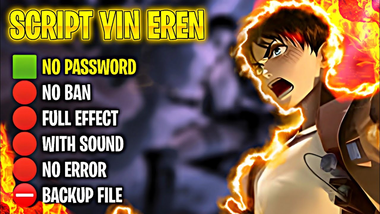 Script Skin Yin Eren AOT | Attack On Titan | NO PASSWORD | Full Effect ...