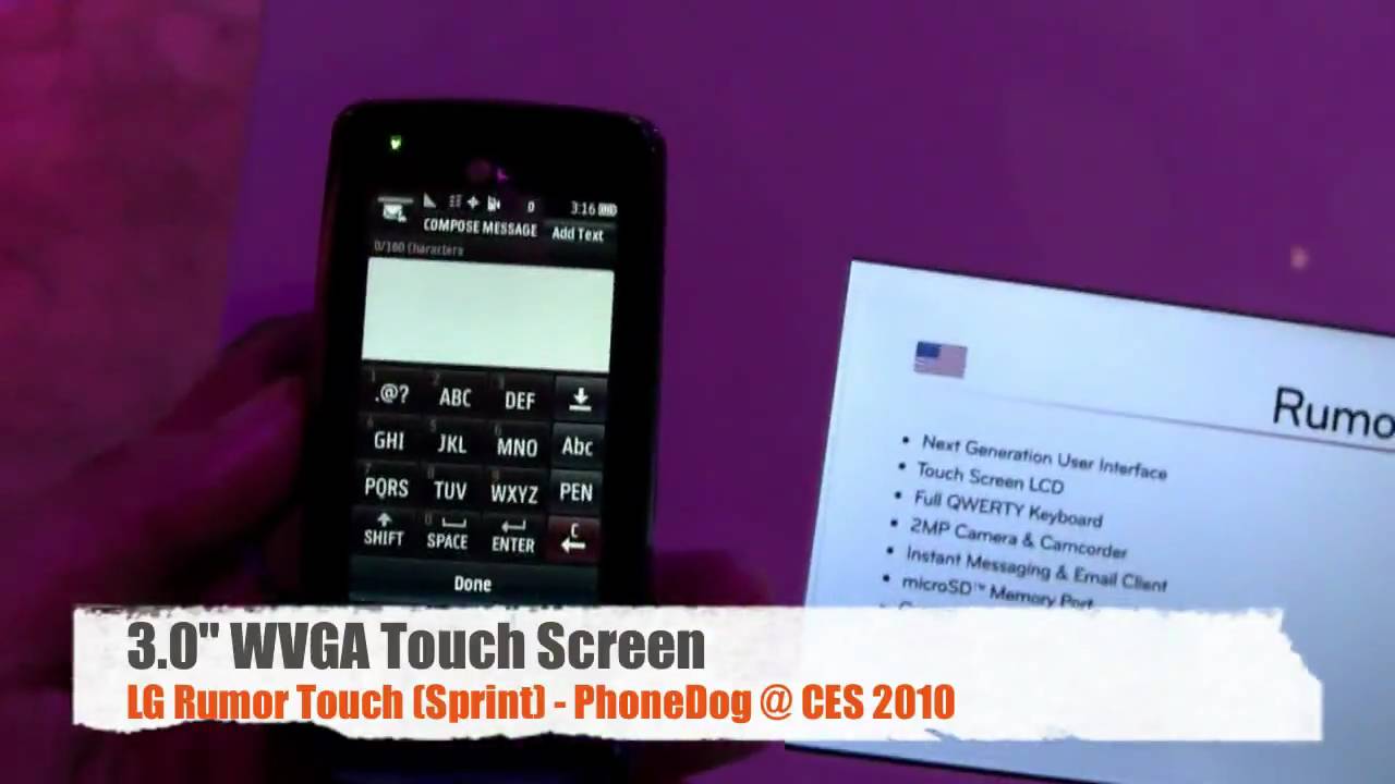 Sprint Rumor Touch Purple