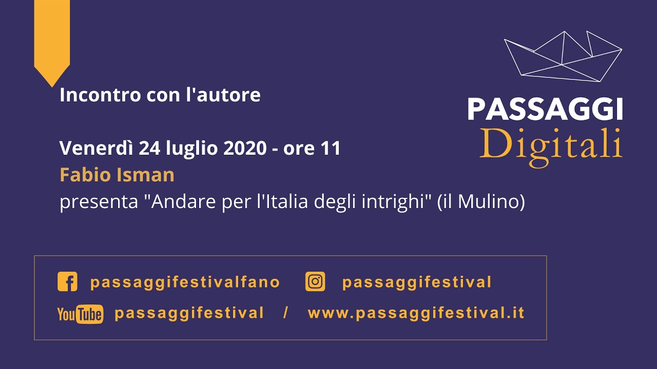Incontro con l'autore - Fabio Isman presenta "Andare per l'Italia degli ...