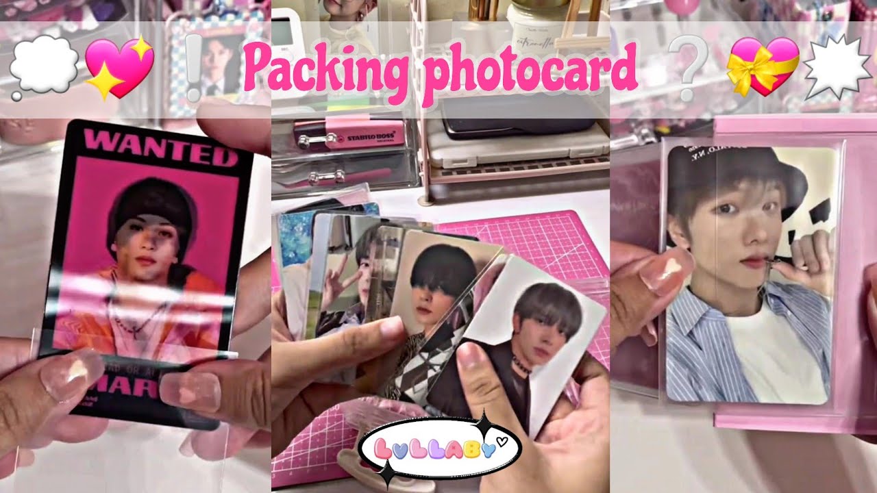💝💭💖🗯~ asmr packing photocard kpop | tiktok compilation || lvllaby♡☁ ッ ...