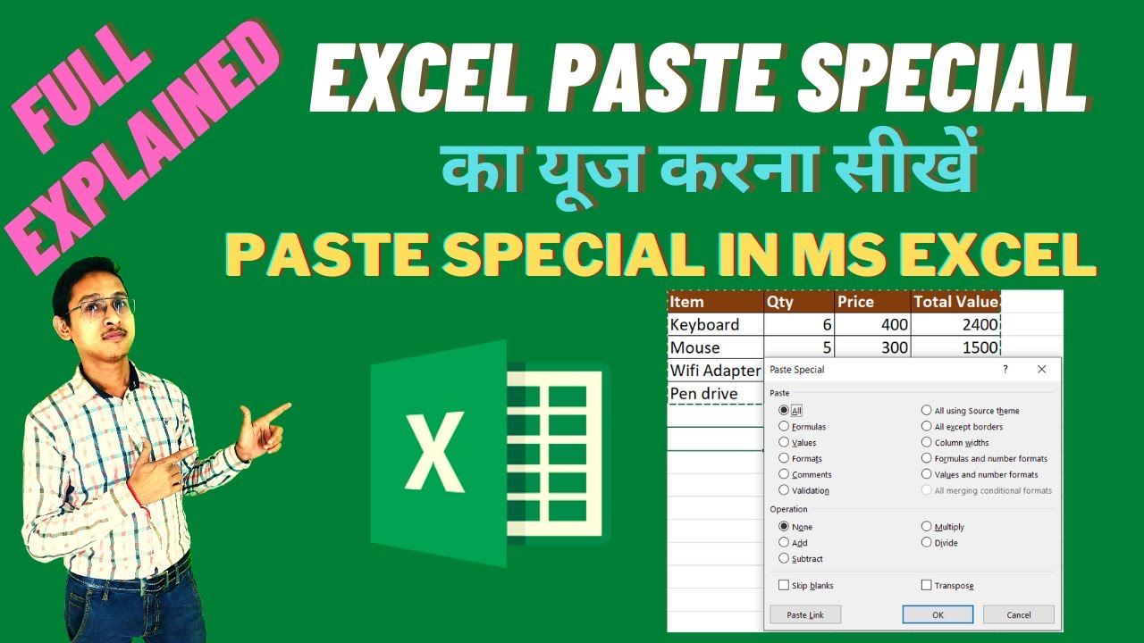 MS Excel Paste Special Paste Special Full MS Excel Paste Special Paste Special Full