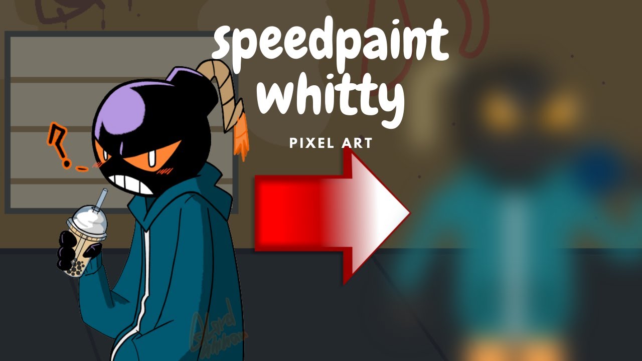 Speedpaint Time Lapse Whitty Friday Night Funkin' Pixel Art - YouTube