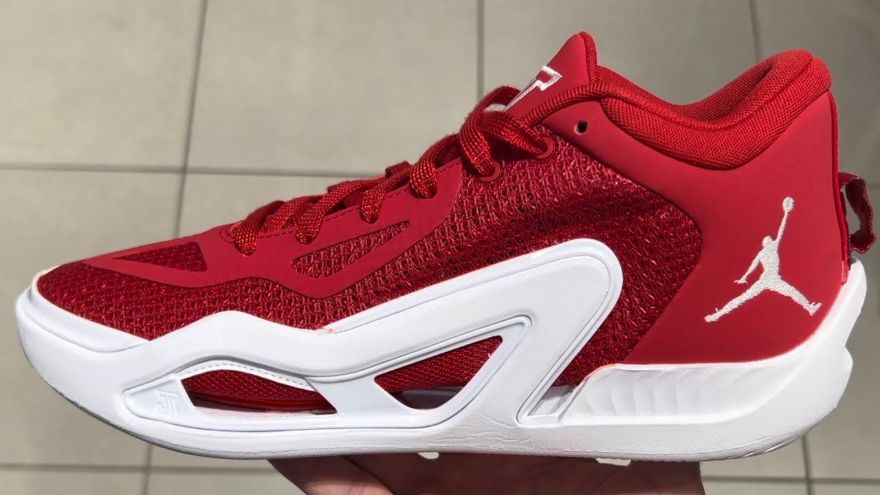 Jordan Tatum 1 University Red Basketball Shoes - YouTube