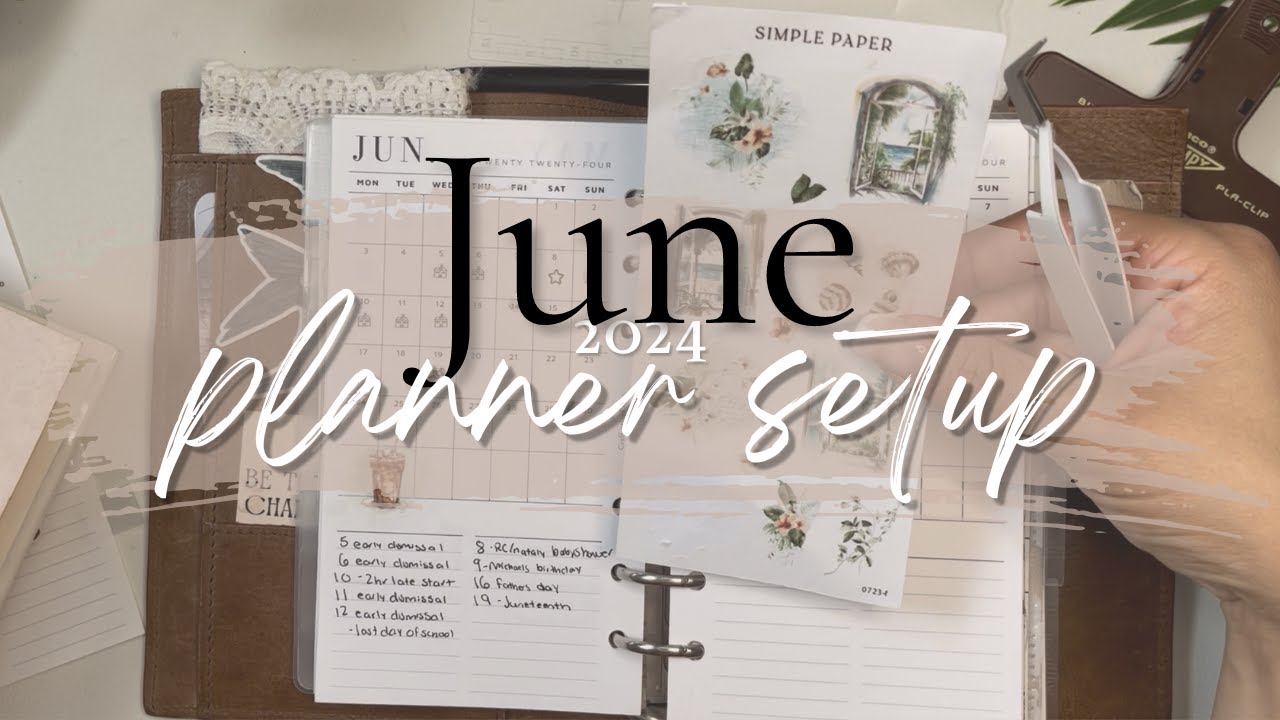 june planner set up - YouTube