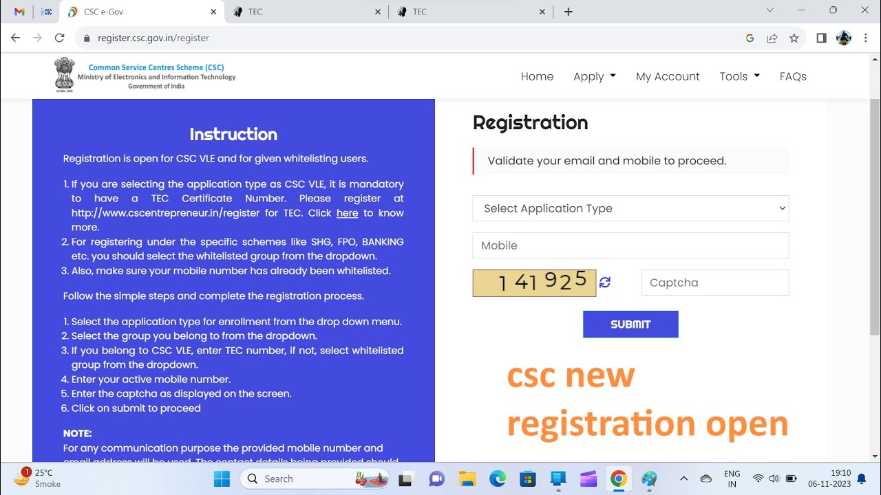 CSC NEW UPDATE | CSC new regitrations open | how to regitrations #viral ...