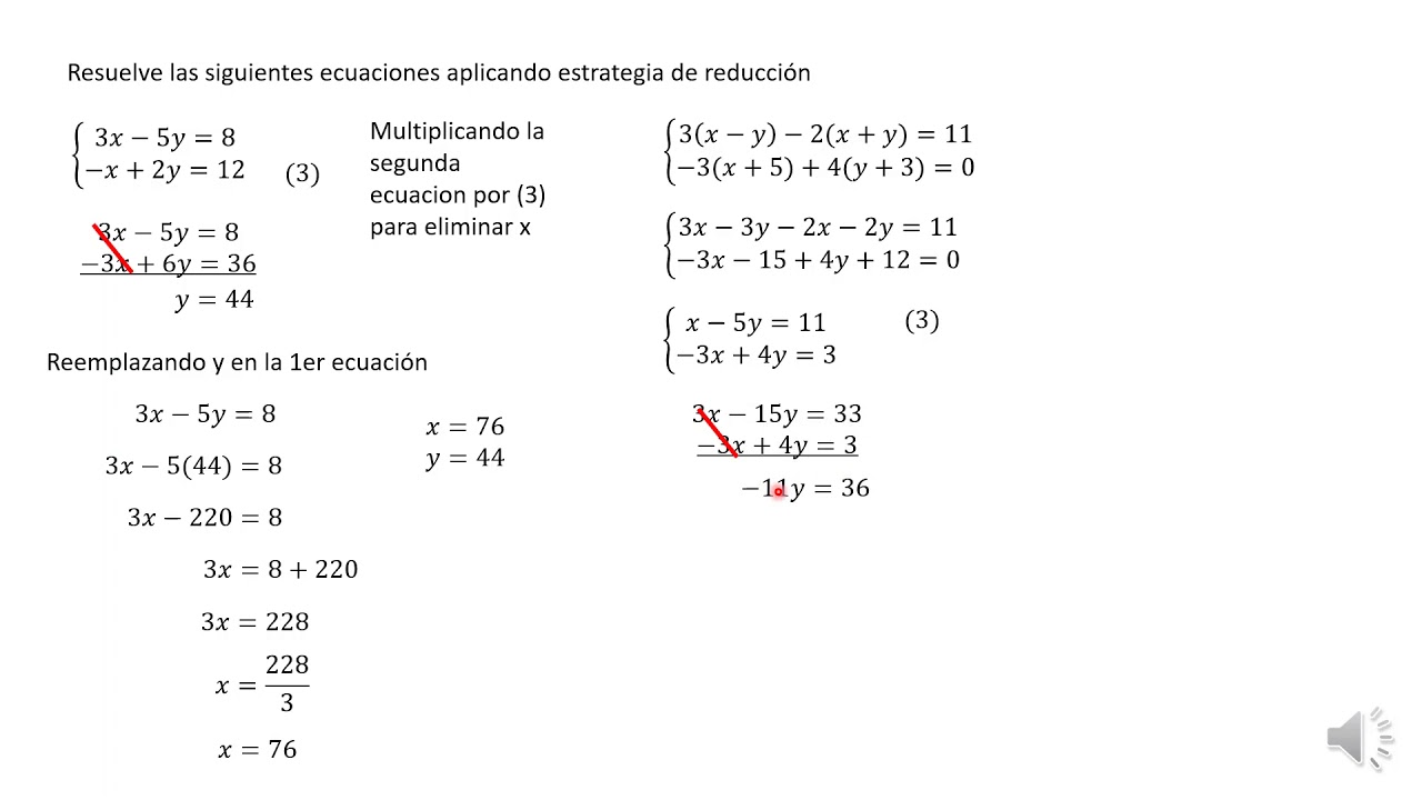 Resolución De Un Sistema De Dos Ecuaciones Con Dos Incognitas Metodo