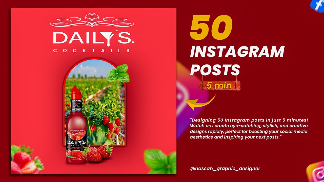 Instagram Post Design in Photoshop: From Basics to Advanced. Complete ...