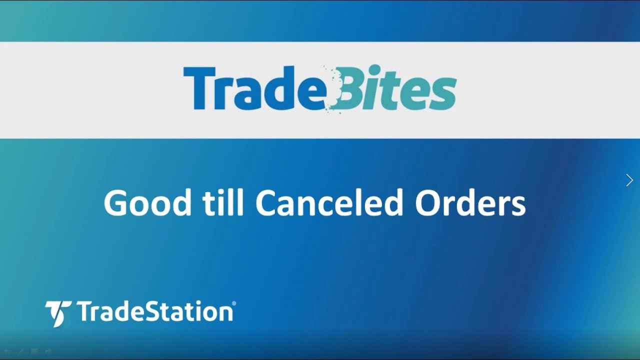 Good till Canceled Orders - YouTube