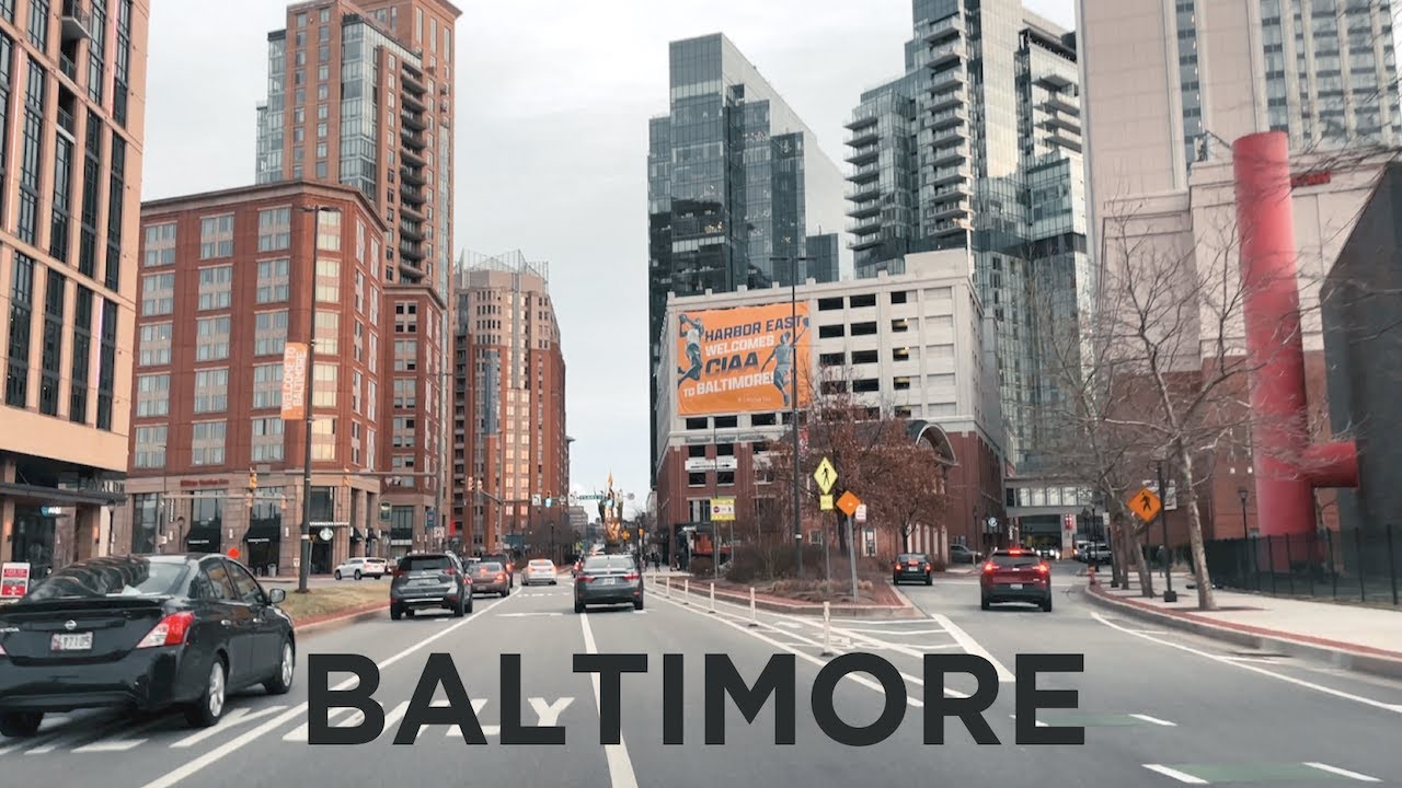 Baltimore | Downtown sunset drive in one of Americas oldest cities 🇺🇸 ...
