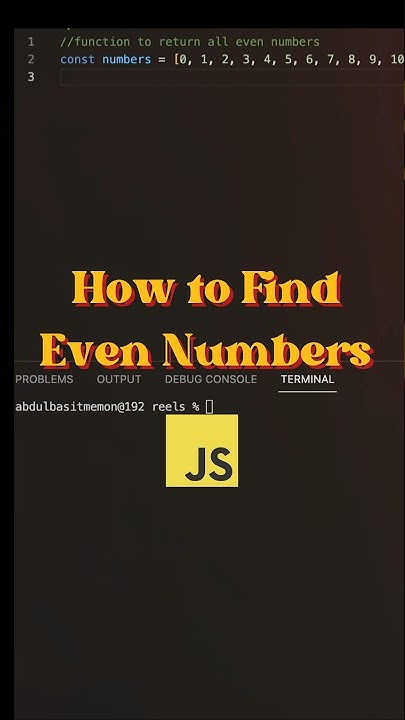 How to find even numbers | Javascript | Coding #shorts #interview #javascript - YouTube