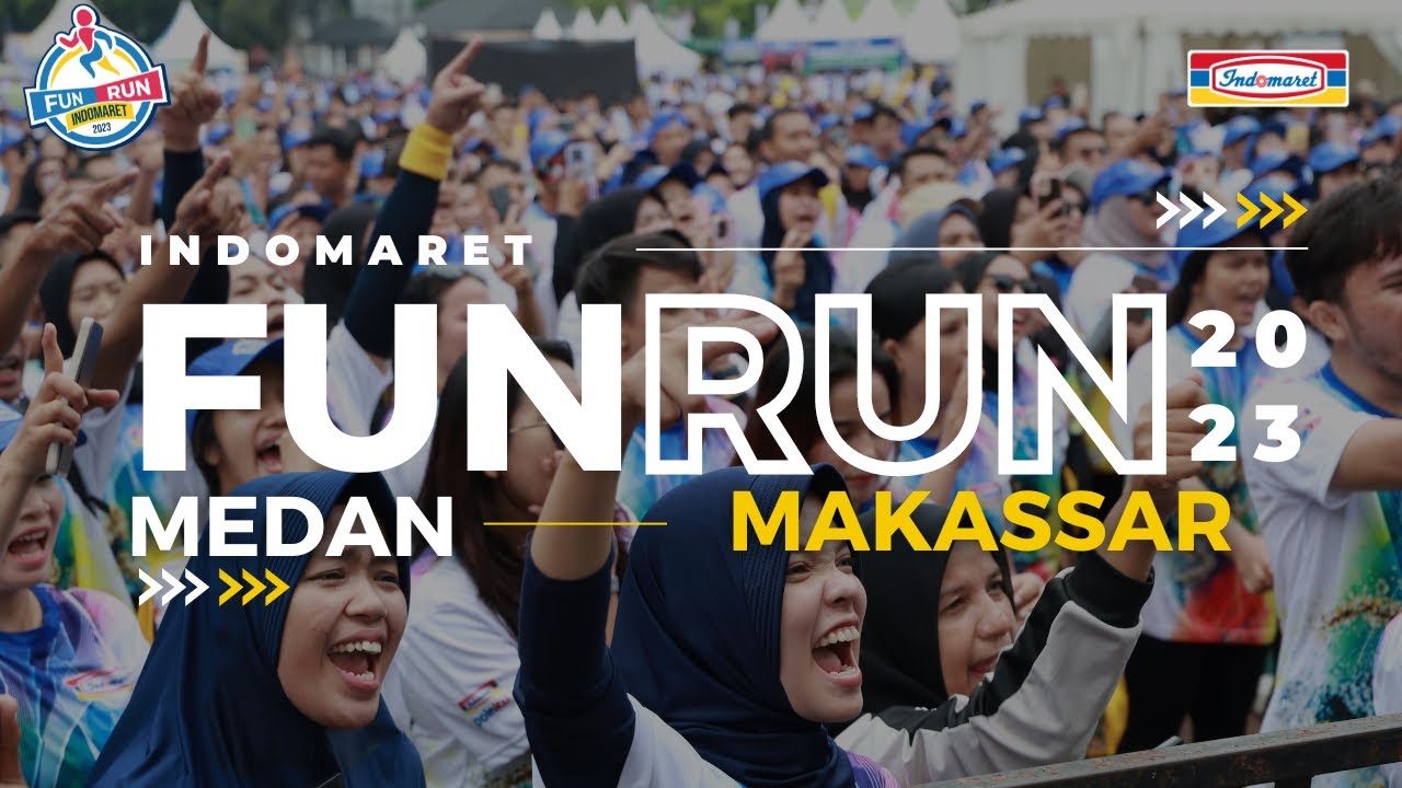 HEBOHNYA Fun Run Indomaret 2023 Kota MEDAN dan MAKASSAR - YouTube