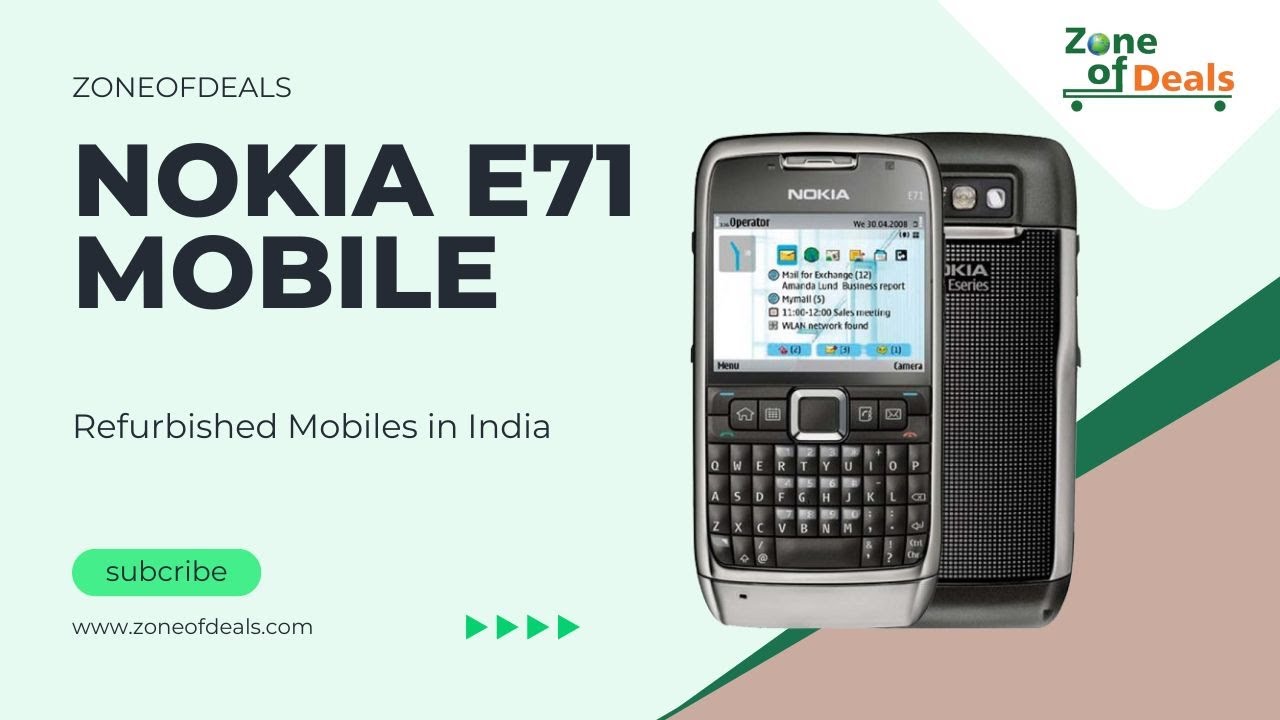 Nokia E71 Black Qwerty Keypad Mobile Refurbished - zoneofdeals - YouTube