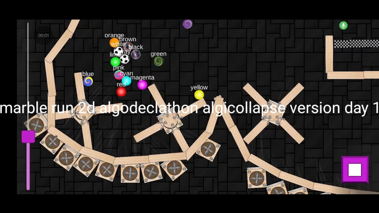 Marble run 2d algodecathlon algicollapse version day 1 - YouTube