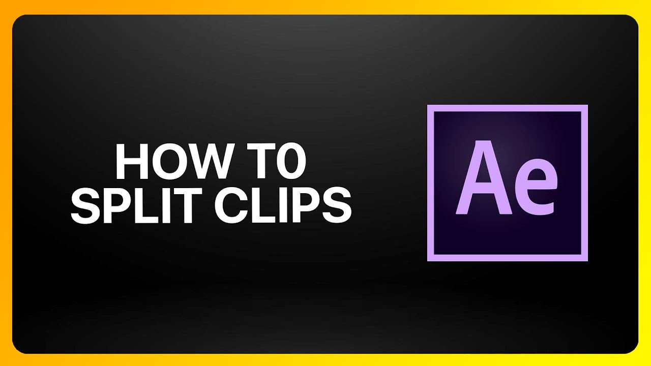 How To Split Clips In Adobe After Effects Tutorial - YouTube