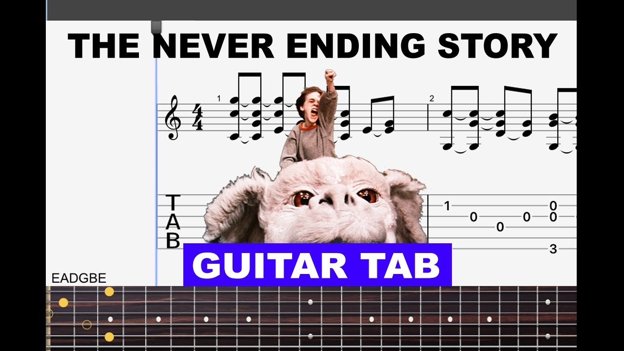 The Never Ending Story Theme (Stranger Things) - Fingerstyle Guitar Tab ...