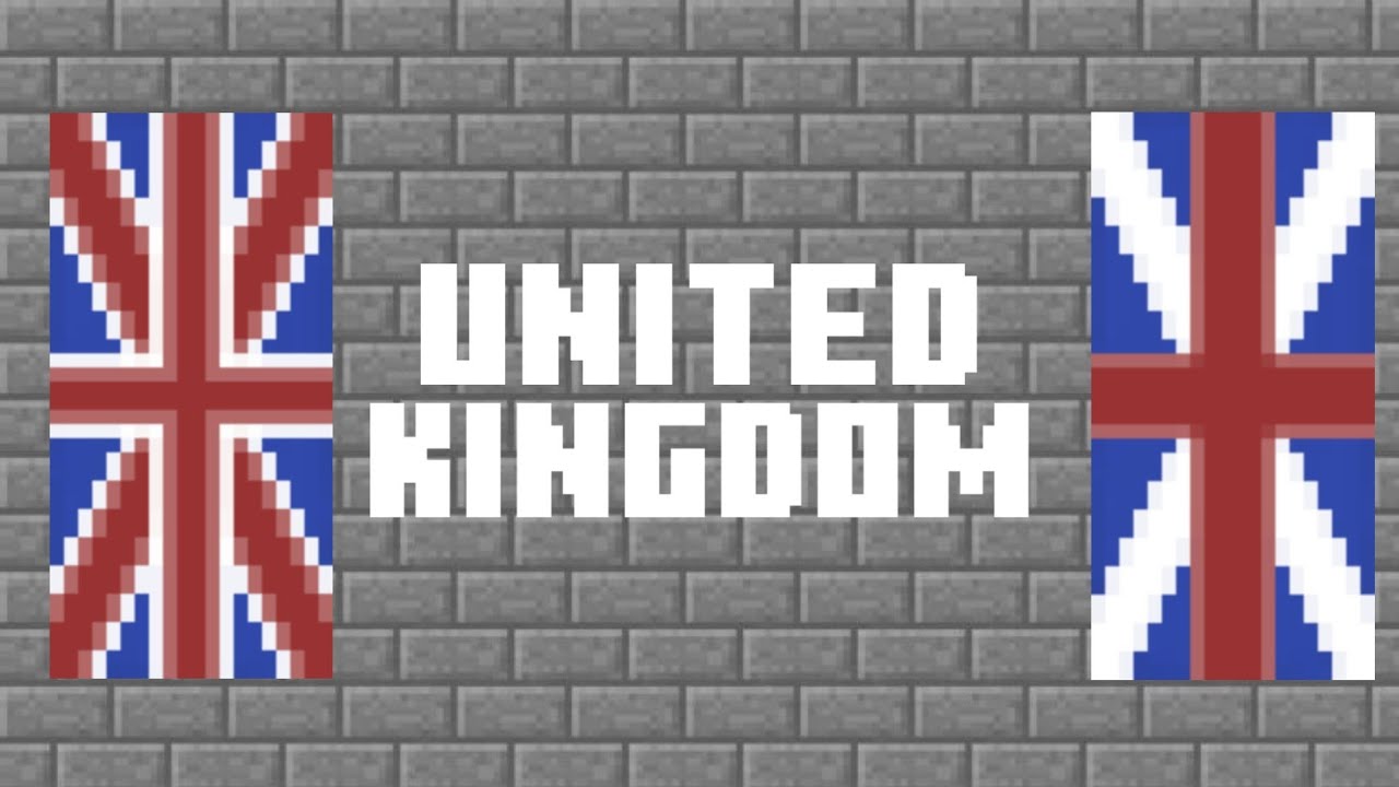 How to make the flag of the United Kingdom in Minecraft - YouTube