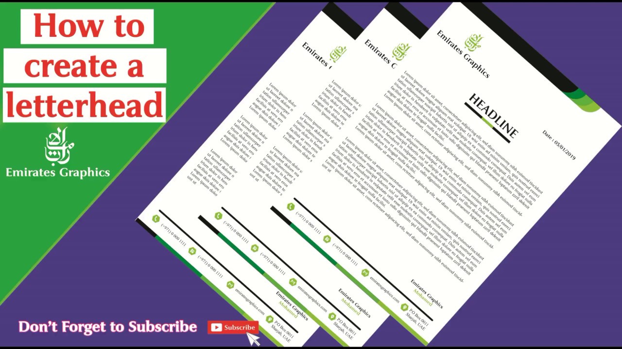 How to create a letterhead - YouTube