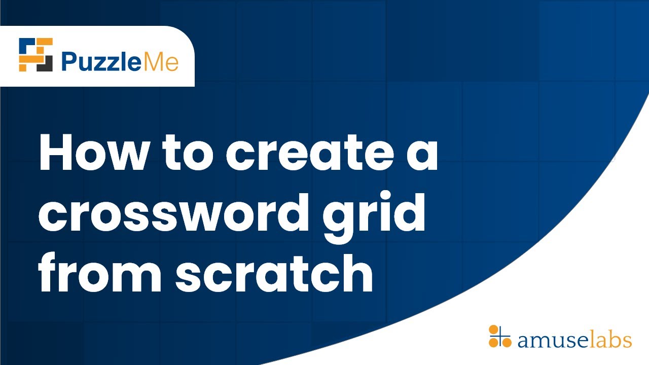 How to create a crossword puzzle grid from scratch - YouTube
