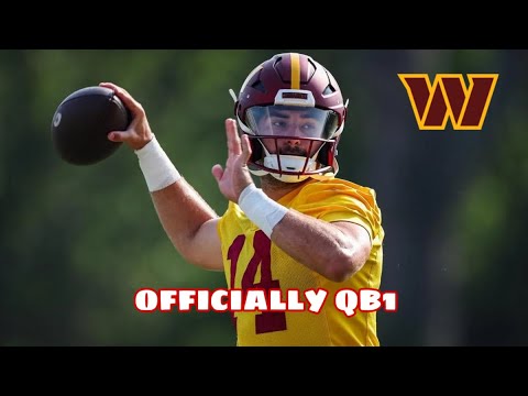 Commanders Practice Highlights!! Sam Howell officially NAMED QB1 - YouTube
