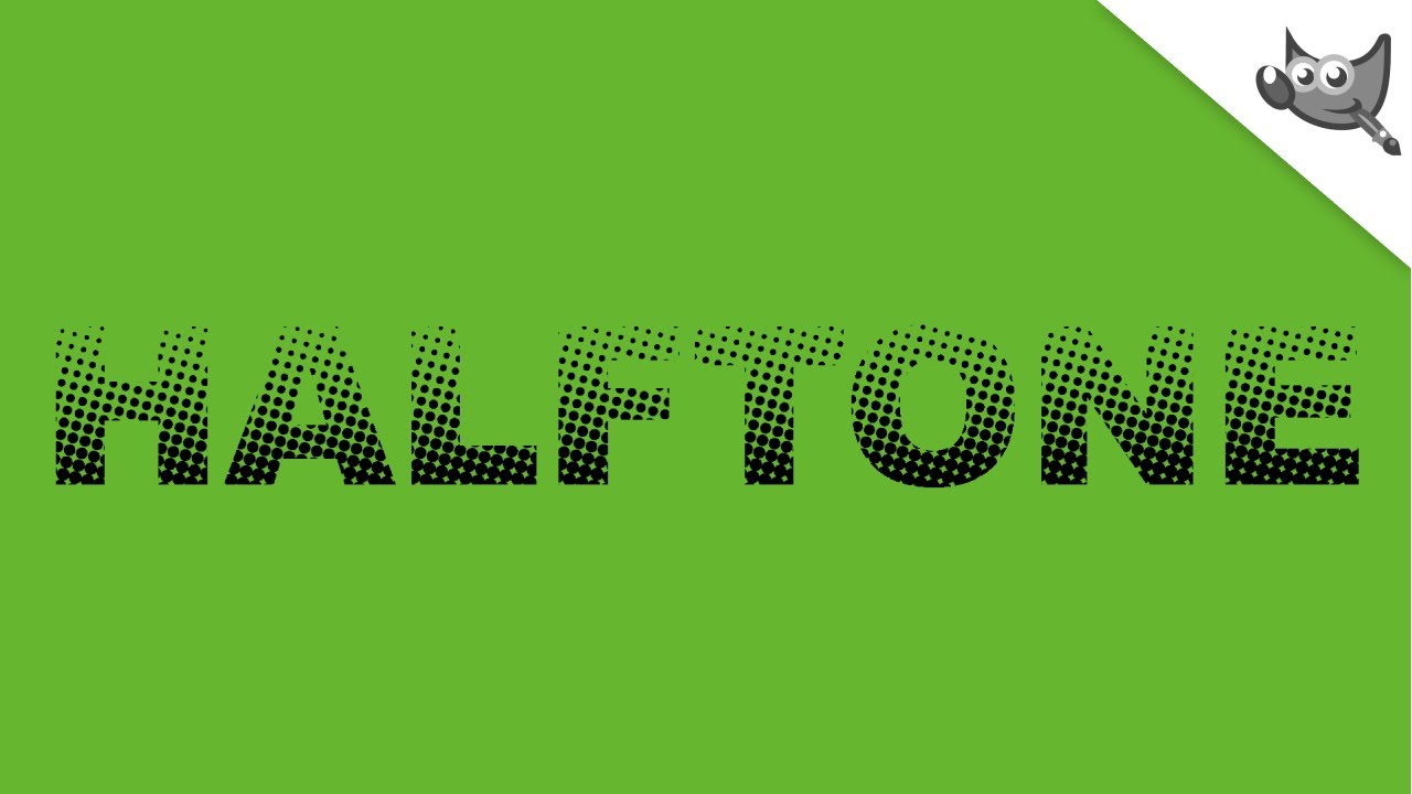 Halftone-text Effect - GIMP - YouTube