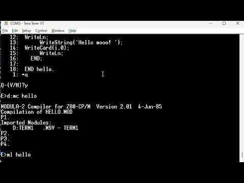 CP/M Z80 Modula-2 - YouTube