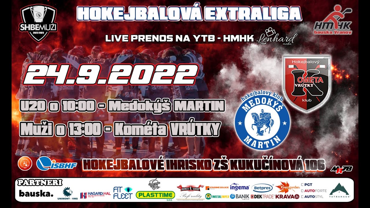 LIVE: HMHK VRANOV - HBK KOMETA VRÚTKY - YouTube