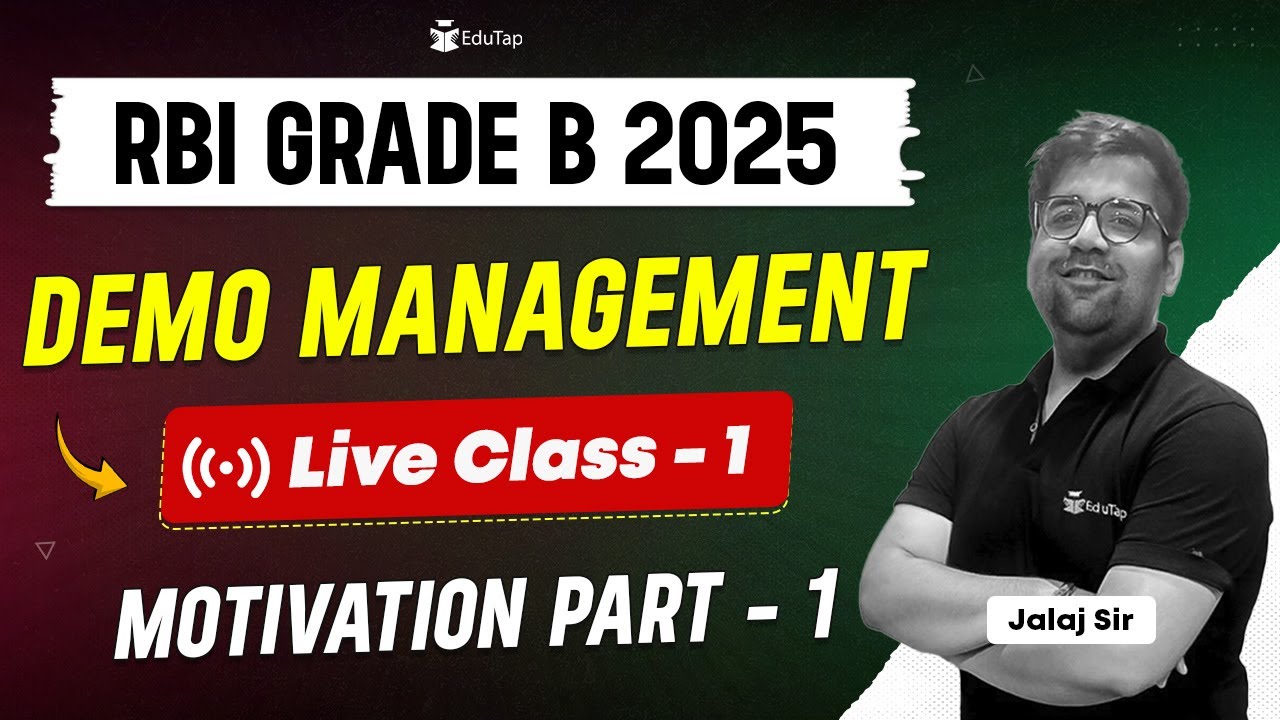 Motivation Management for RBI Grade B 2025|RBI Grade B Syllabus ...