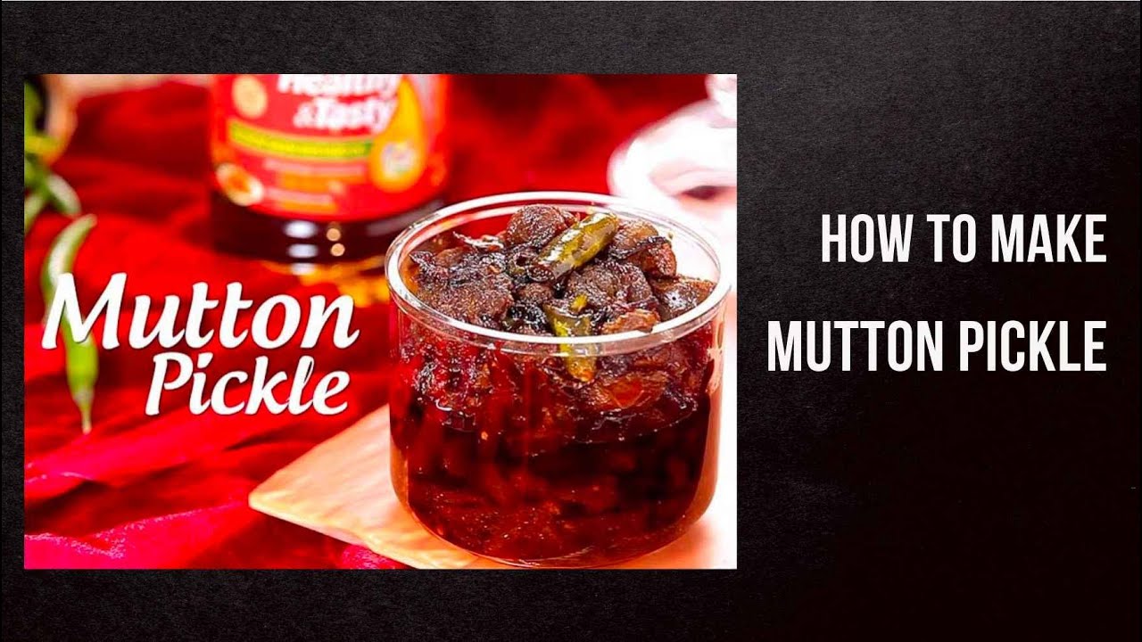 Quick and Easy Mutton Pickle in less than 15 mins - YouTube