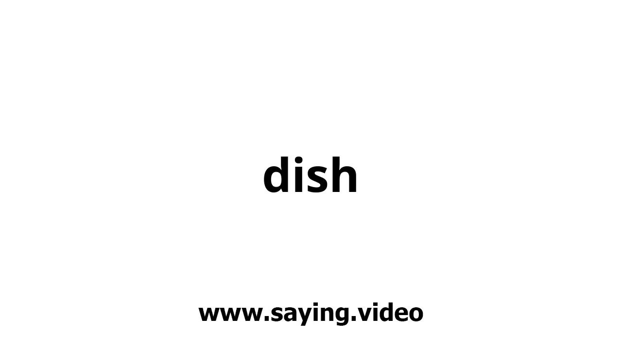 How to say dish in English - YouTube