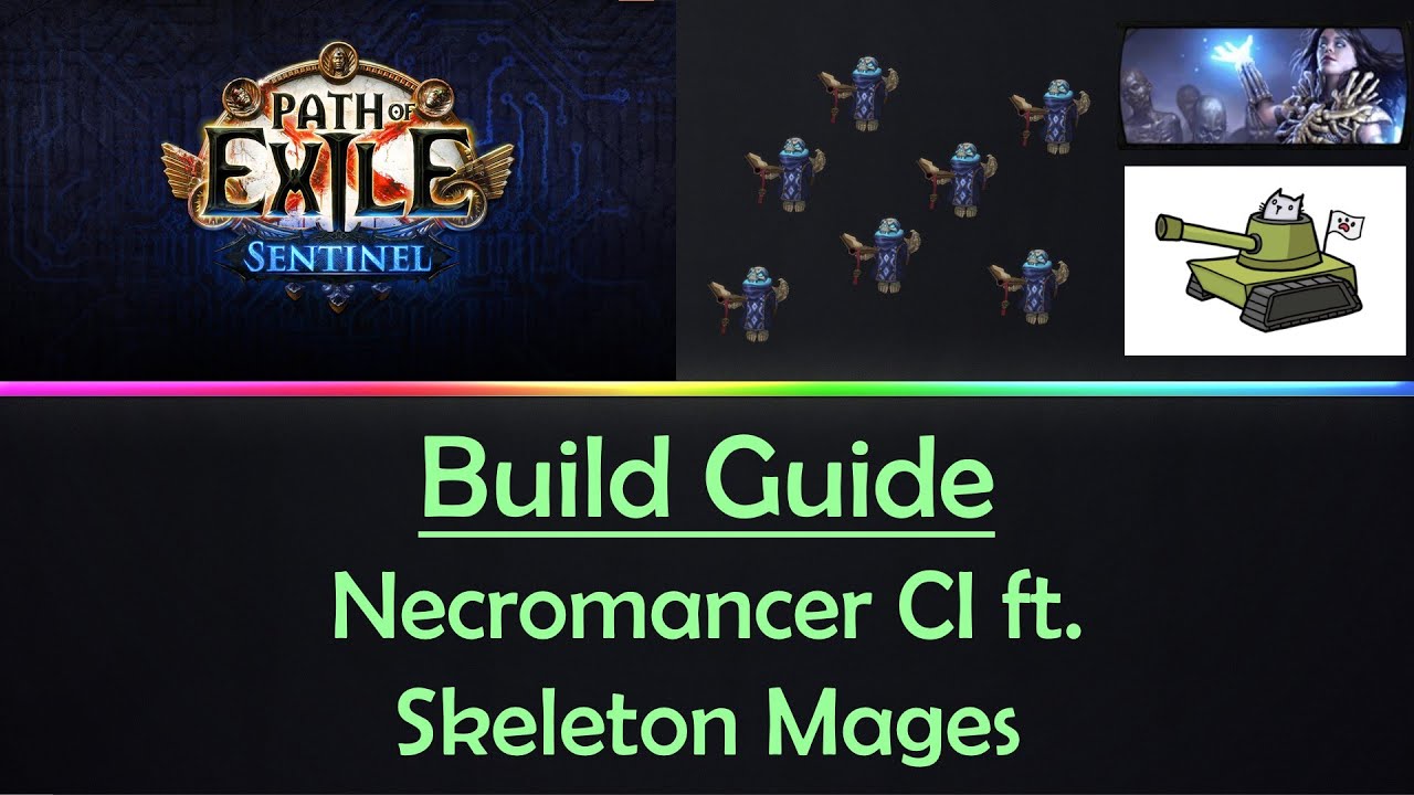 [POE] Necromancer CI Skeleton Mages - Build guide - YouTube