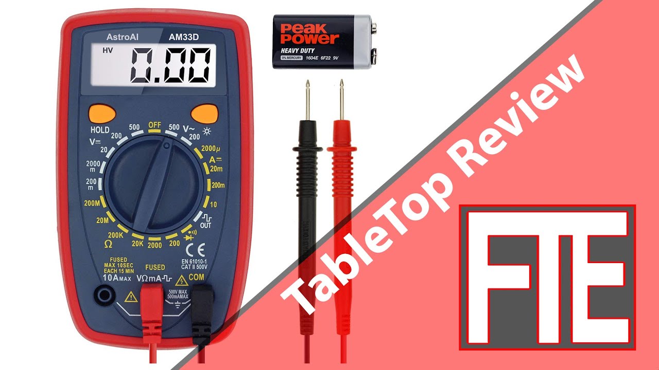AstroAl AM33D $12 Multimeter - FTE TableTop Review - YouTube