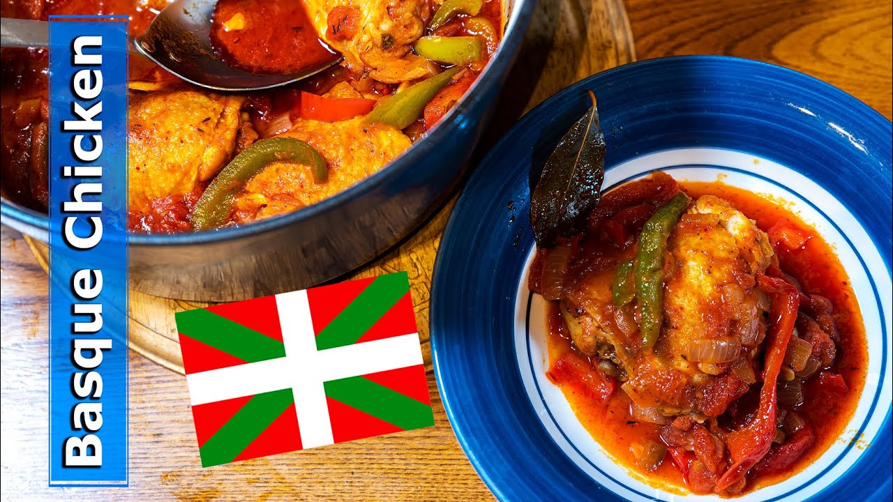 Basque Chicken Recipe - Poulet Basquaise - YouTube
